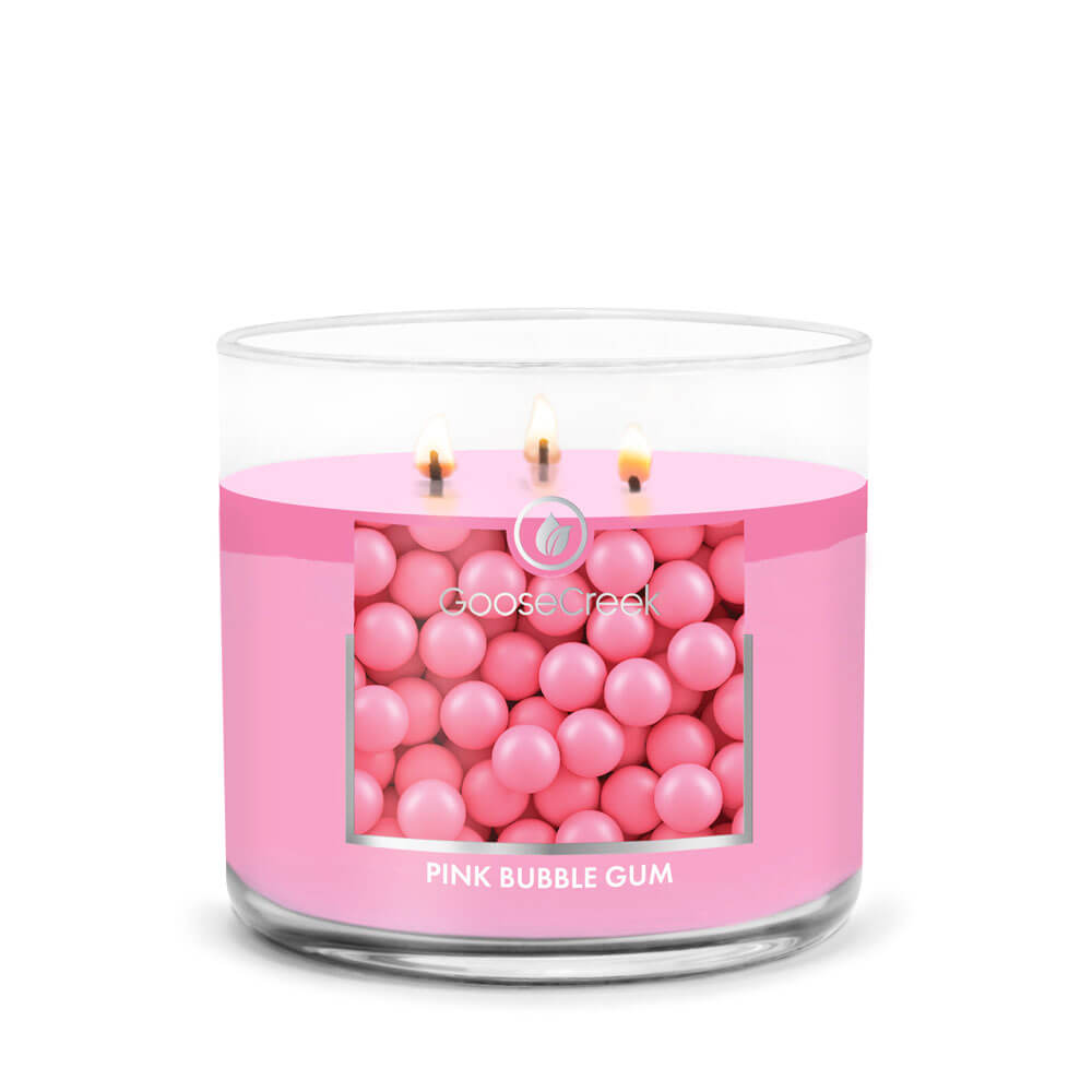 Goose Creek Pink Bubble Gum 3 Wick Tumbler Candle