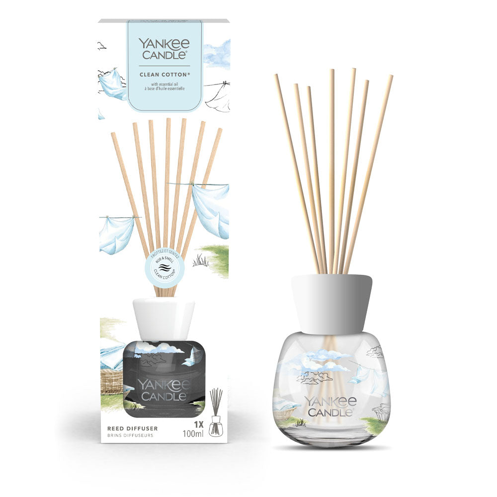 Yankee Candle Clean Cotton Reed Diffuser Set