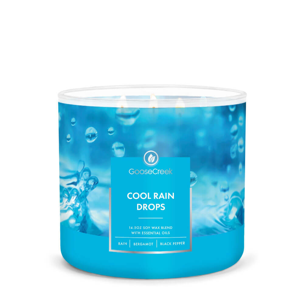 Goose Creek Cool Rain Drops 3 Wick Tumbler Candle